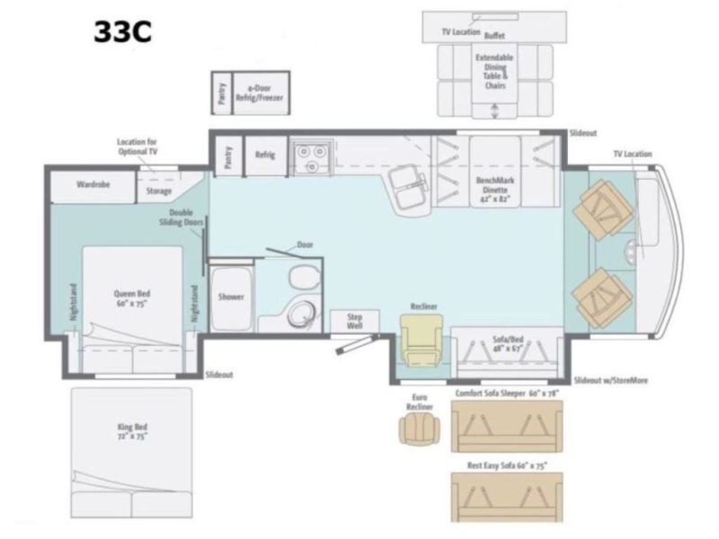 2013 Itasca Sunova 33C, PHOTOS, Details, Brochure, Floorplan